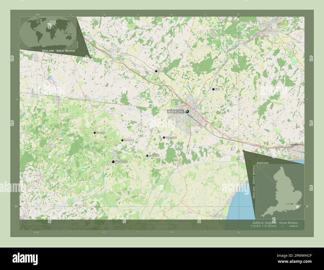 Ashford, non metropolitan district of England - Great Britain. Open ...
