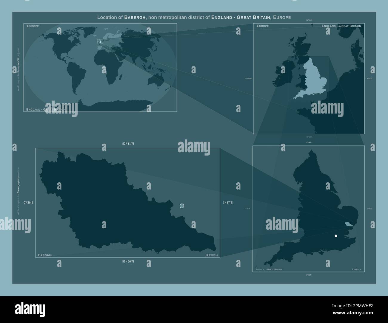 Babergh, non metropolitan district of England - Great Britain. Diagram ...