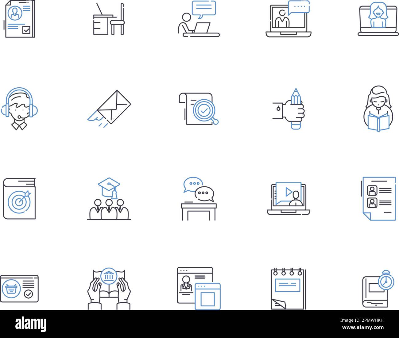 Learning Outline Icons Collection Instruction Education Enrichment Schooling Tutoring