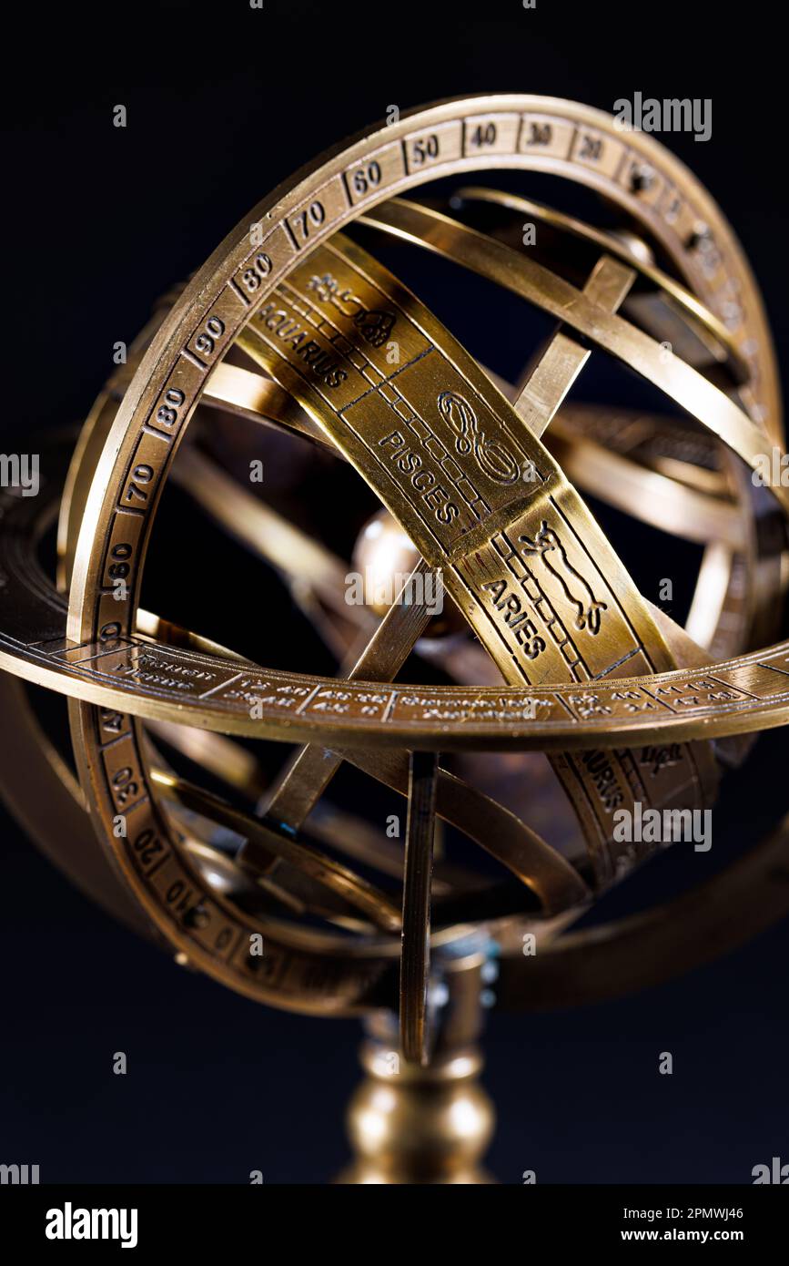 Armillary Sphere - Astrolabe Globe Stock Photo - Alamy