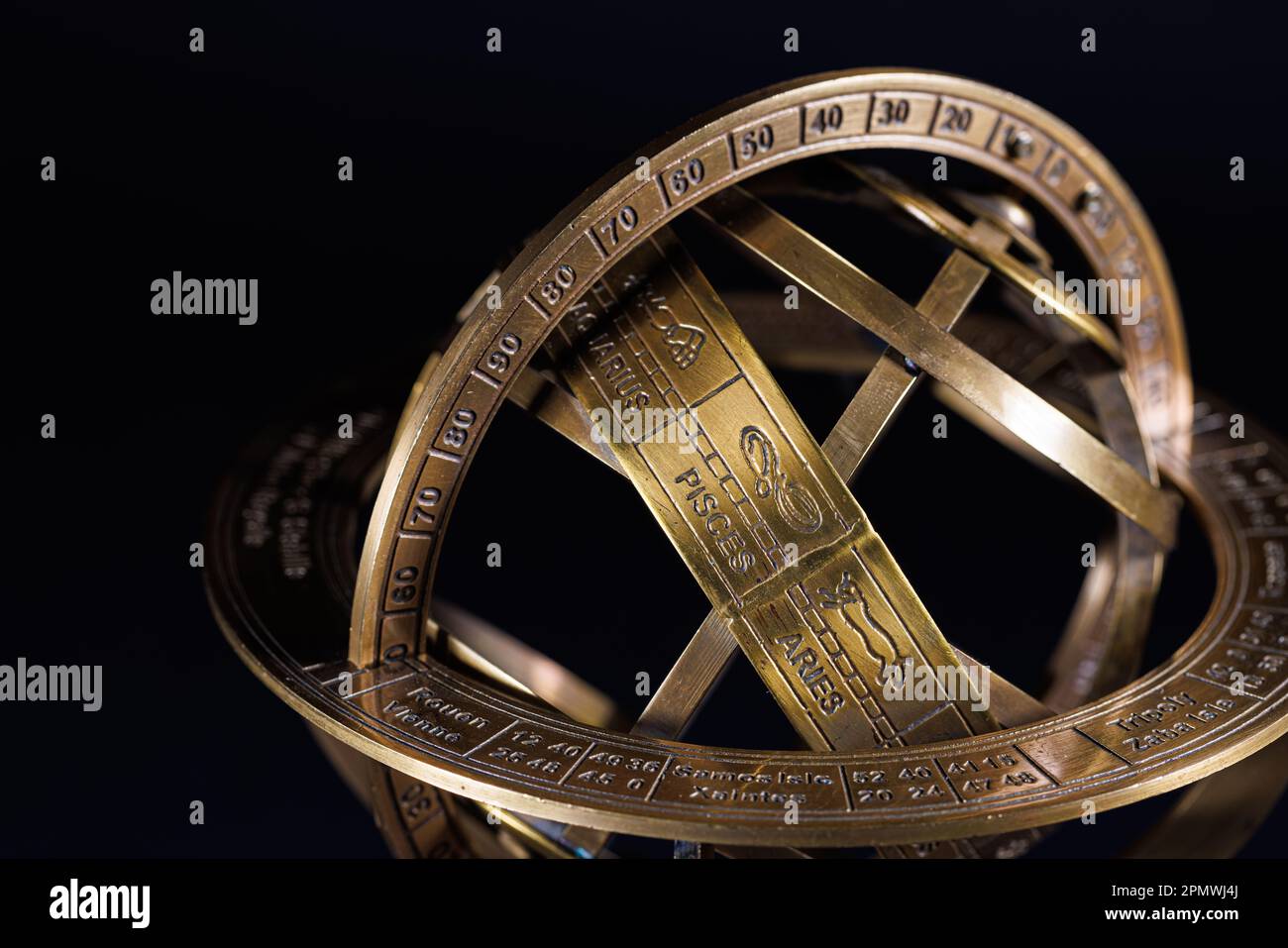 Armillary Sphere - Astrolabe Globe Stock Photo - Alamy