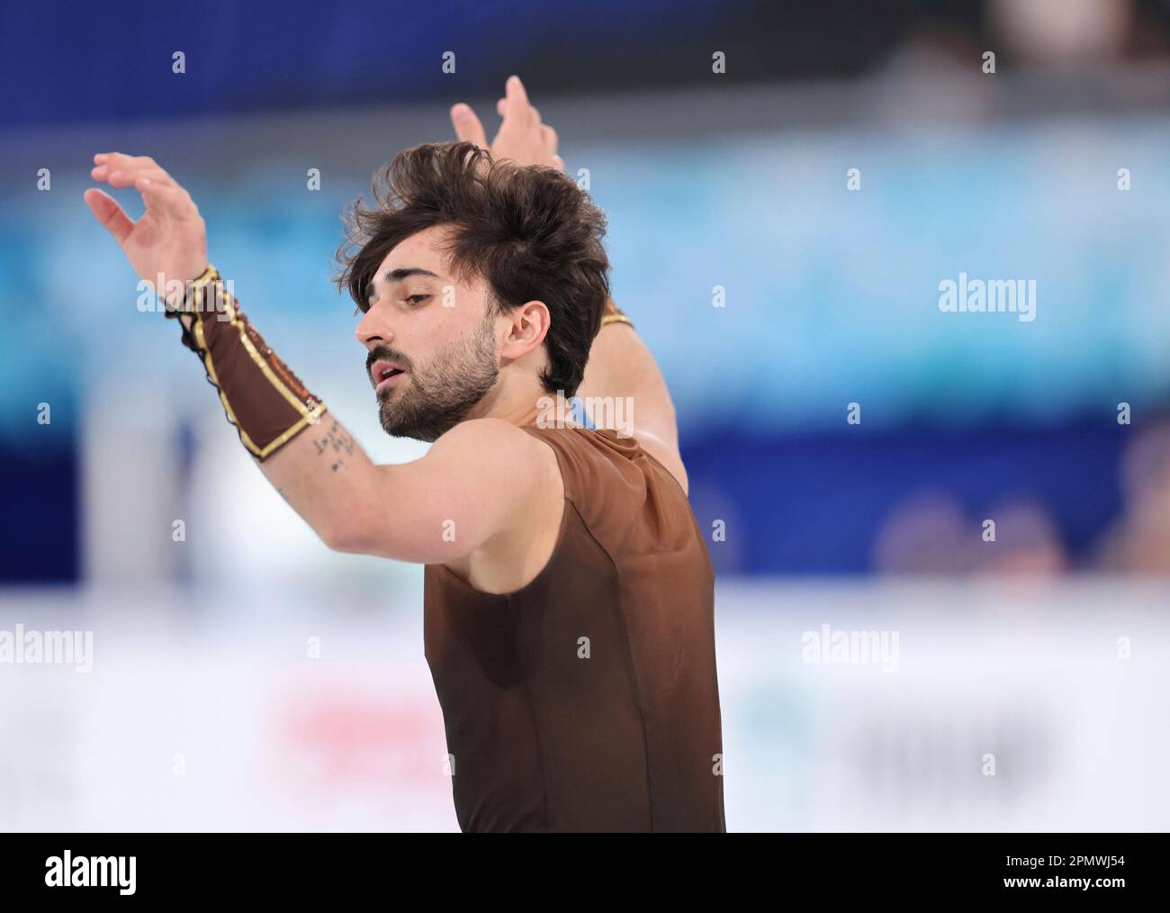 Kevin AYMOZ of France performs during men's free skating of ISU World ...