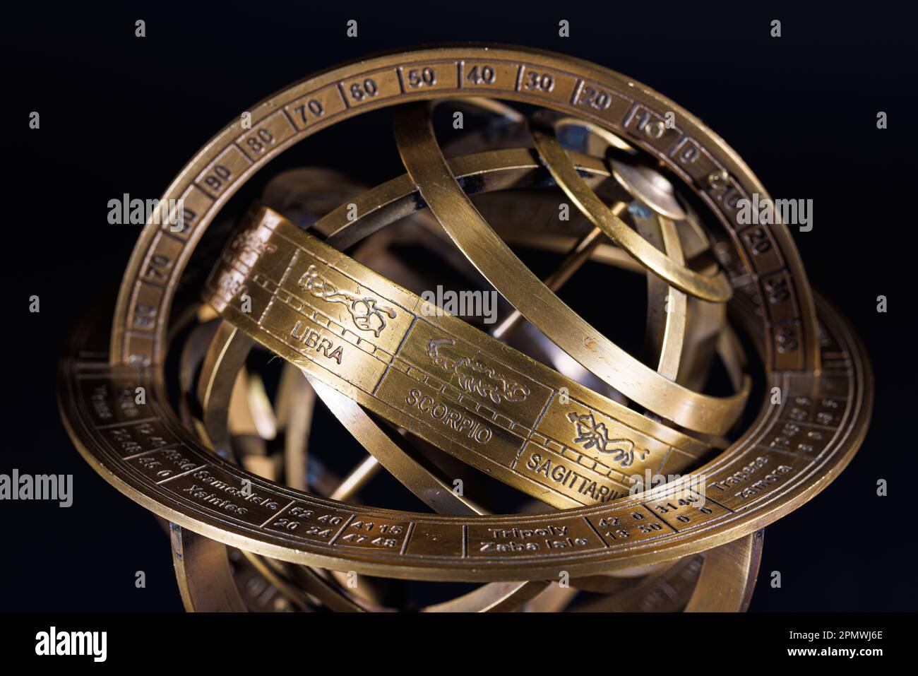 Armillary Sphere - Astrolabe Globe Stock Photo - Alamy