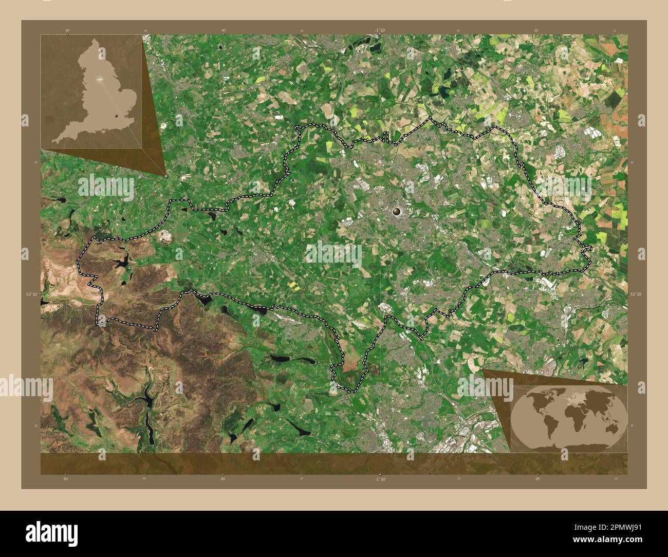 Barnsley, administrative county of England - Great Britain. Low ...