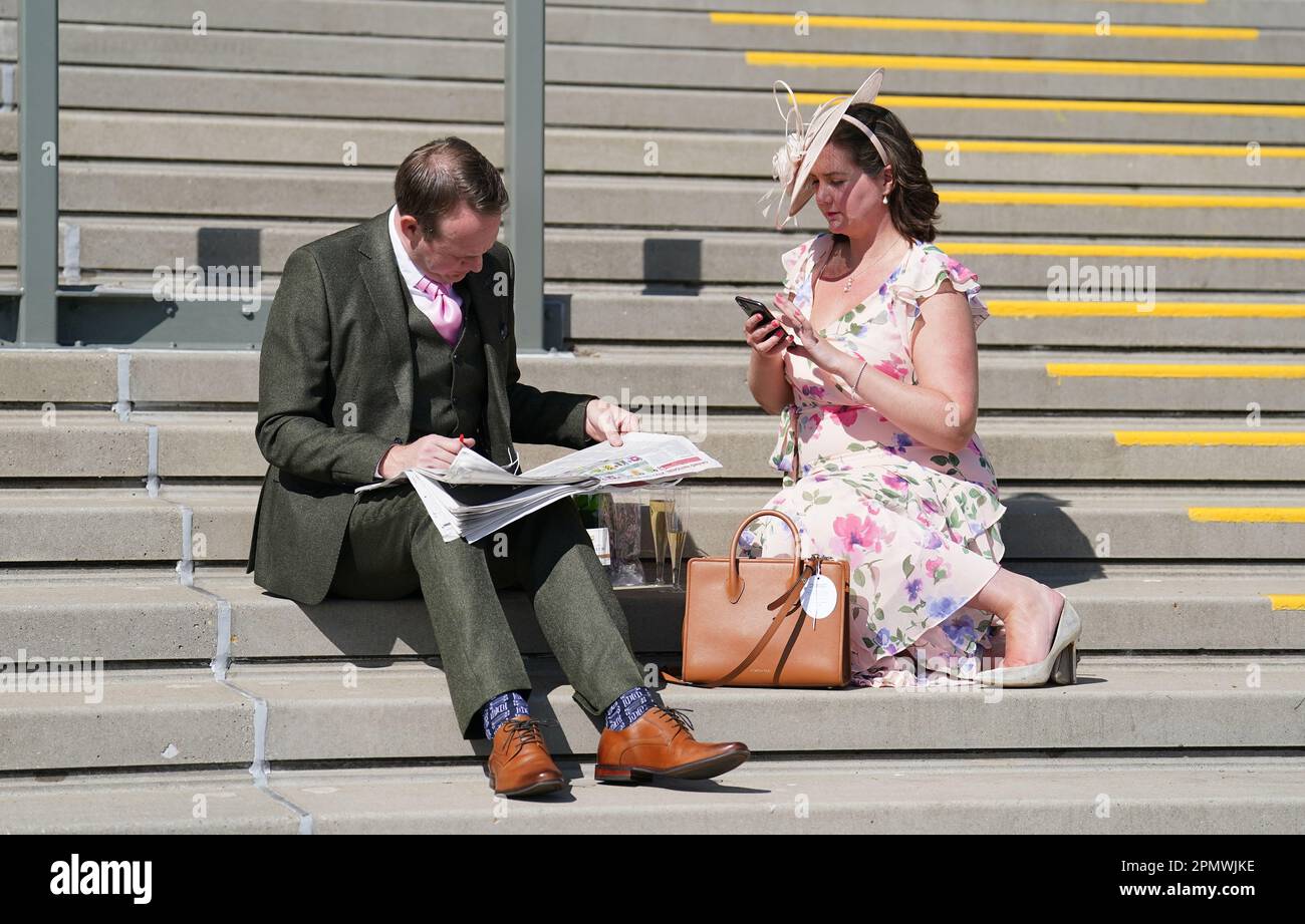 Race goers await the start of the action on day three of the Randox ...