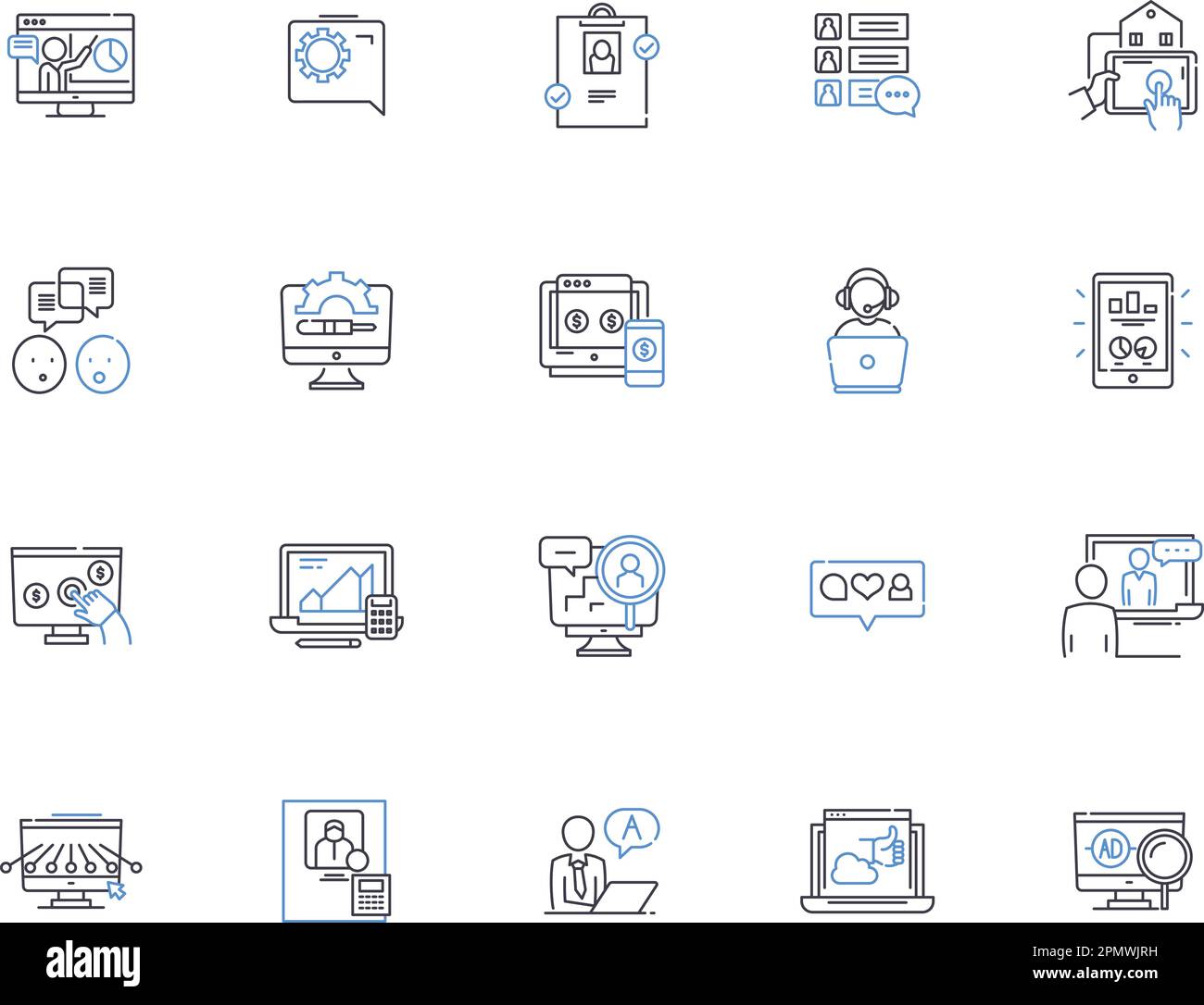 Content outline icons collection. Content, Writing, Information, Text ...