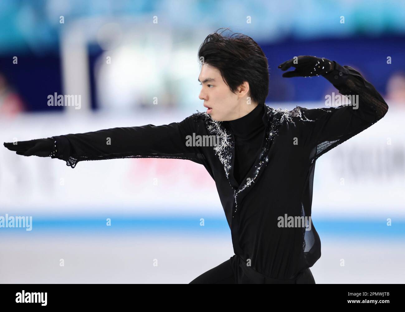 Junhwan CHA of South Korea performs during men's free skating of ISU ...
