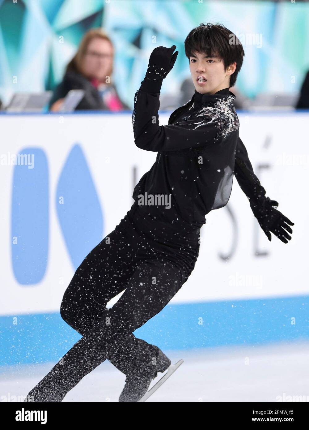 Junhwan CHA of South Korea performs during men's free skating of ISU ...