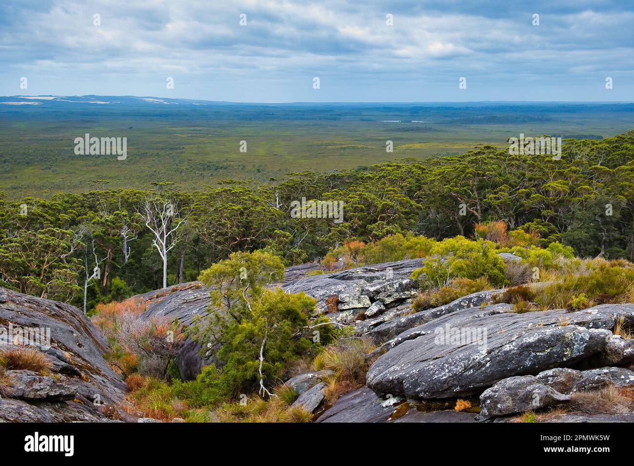 View from Mount Chudalup, a granitic ecological island (inselberg) in ...