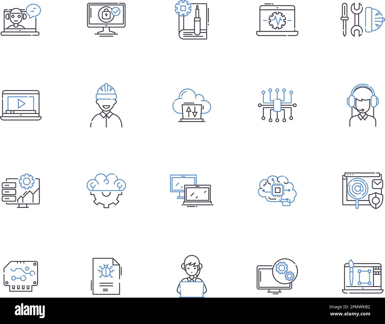 Web Programming Outline Icons Collection Web Programming Html Css Javascript Ajax Xml