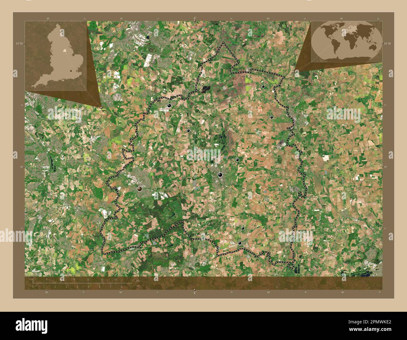 Bassetlaw, non metropolitan district of England - Great Britain. Low ...