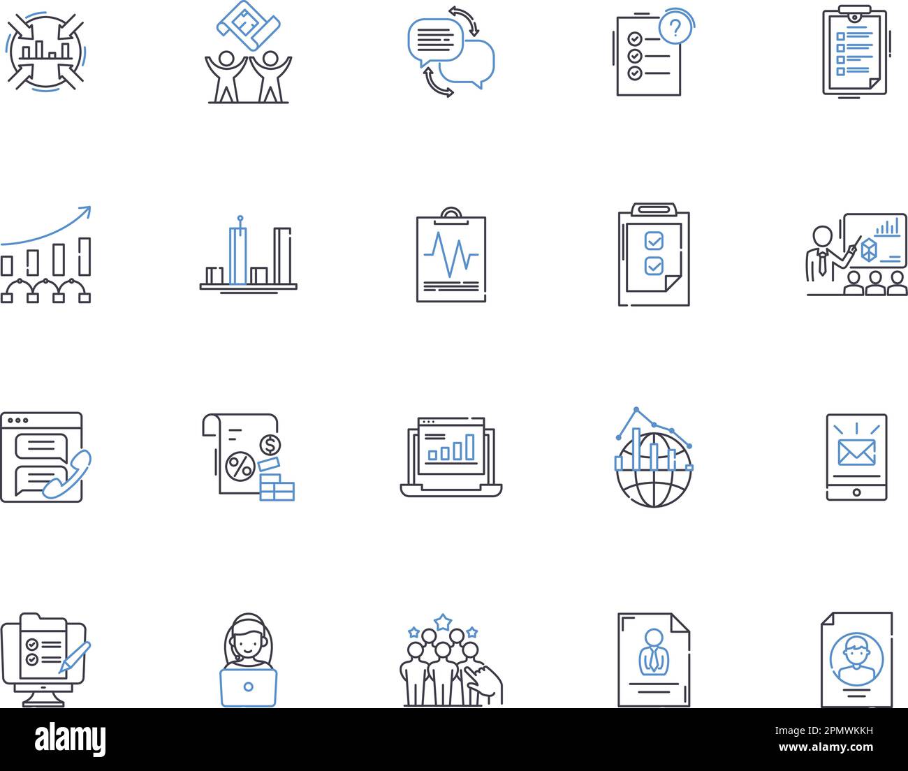 Survey and research outline icons collection. Surveying, Researching ...