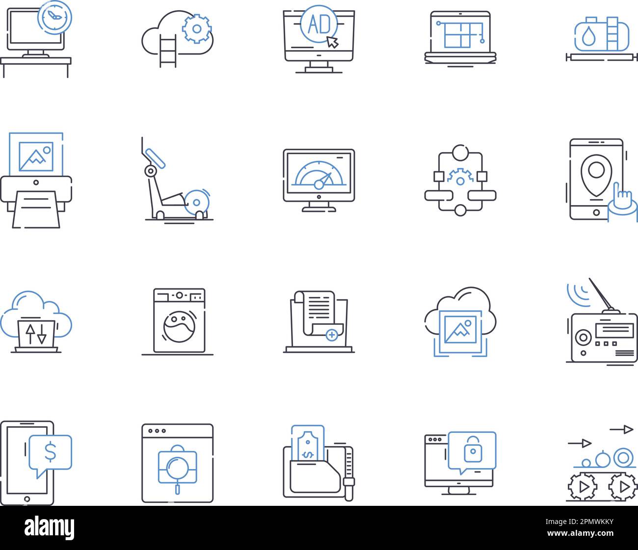 Chatbots outline icons collection. Chatbots, AI, Automation, Bot ... Chatbots outline icons collection. Chatbots, AI, Automation, Bot ...