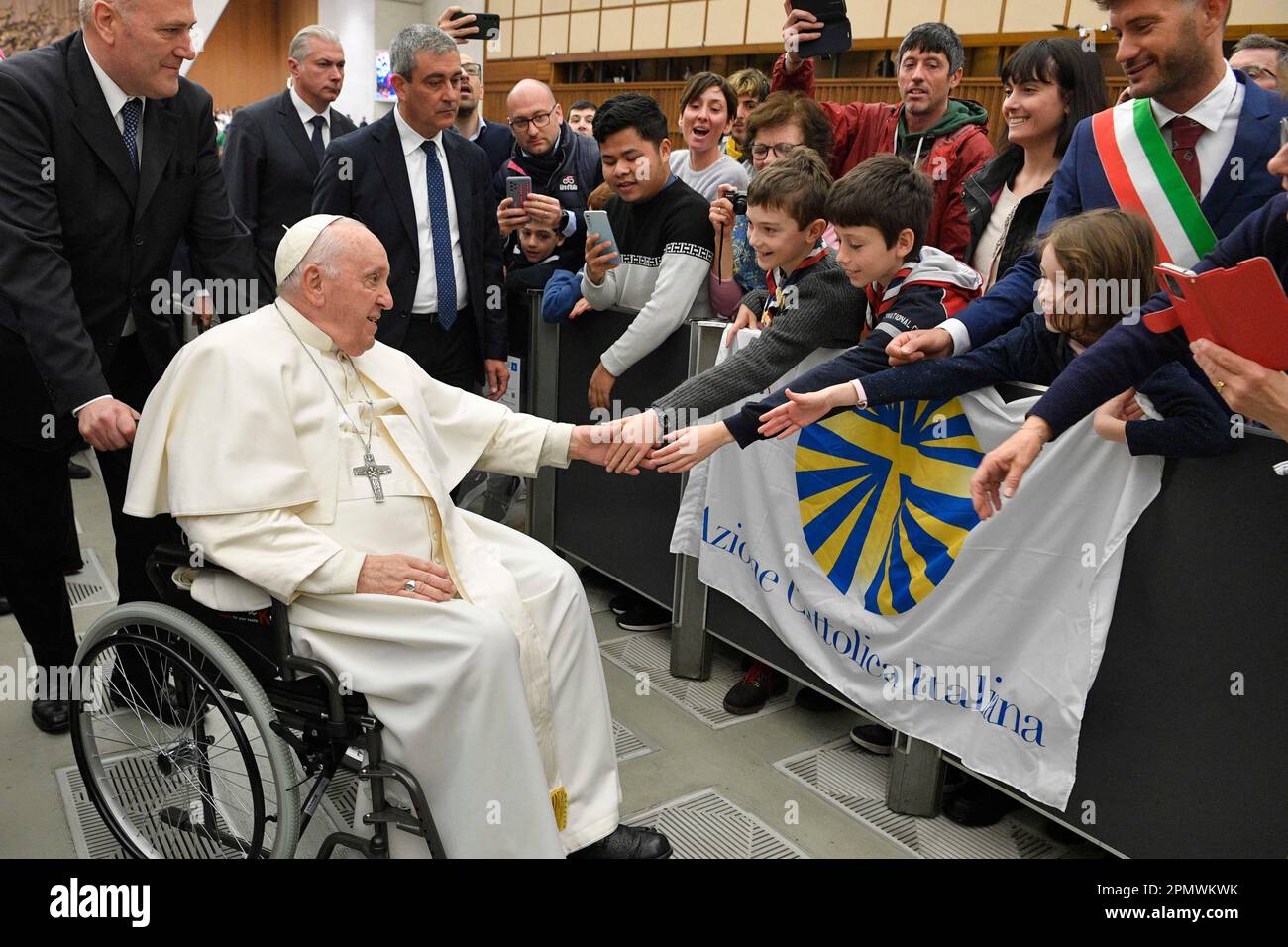 Vatican. 15th Apr, 2023. Italy, Rome, Vatican, 2023/4/15.Pope Francis ...