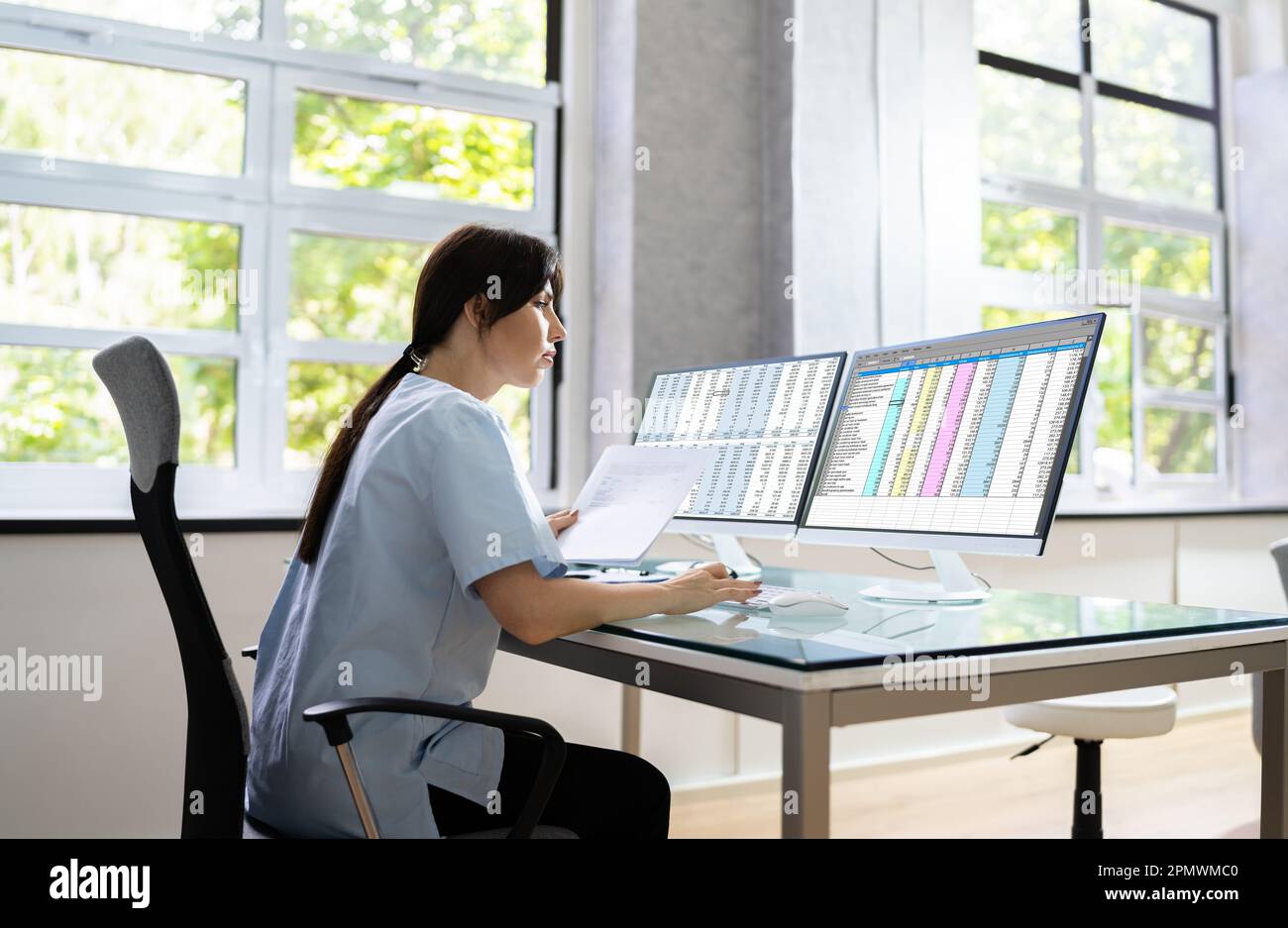 Medical Coding Bill And Billing Codes Spreadsheets Stock Photo - Alamy