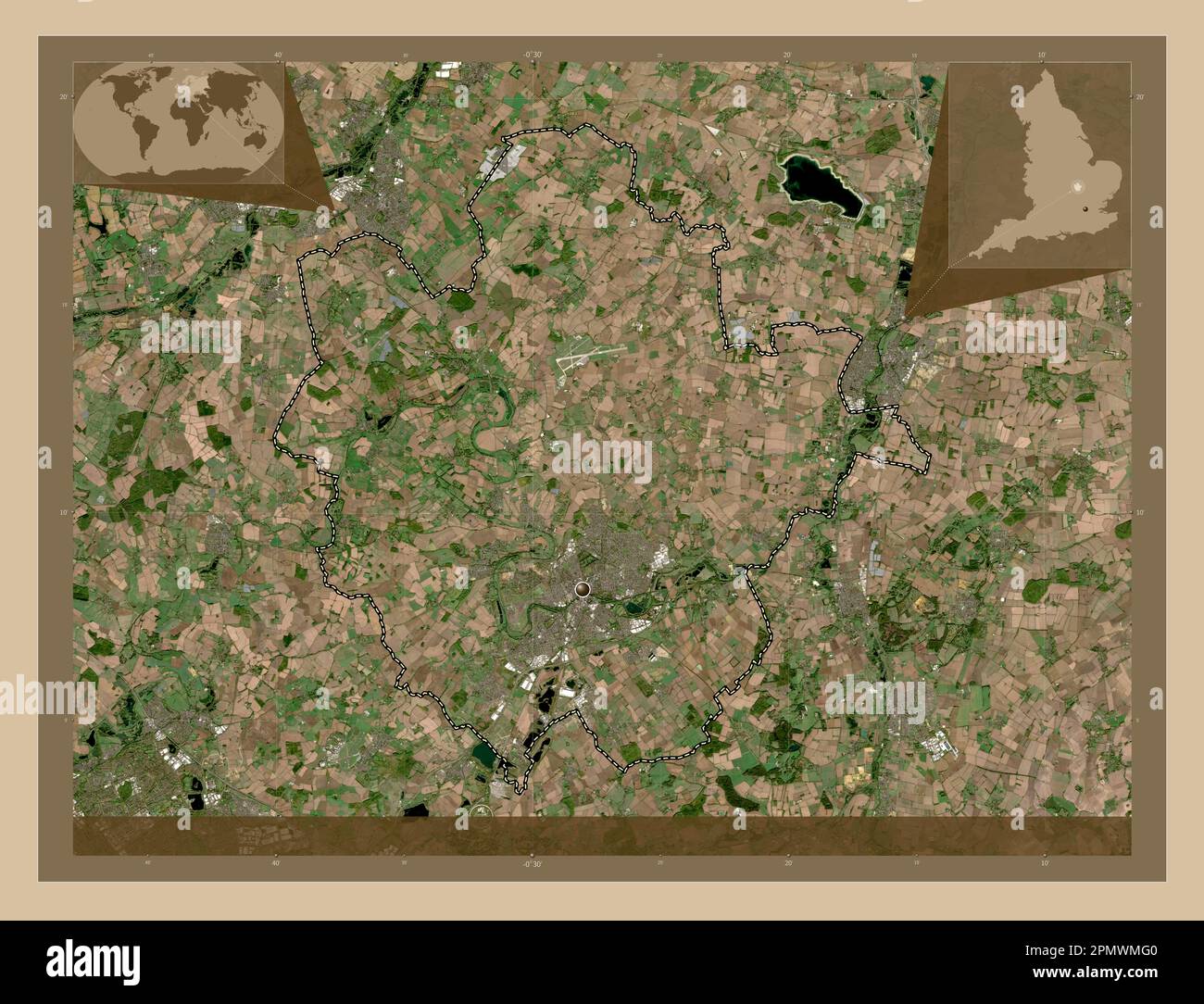 Bedford, administrative county of England - Great Britain. Low ...