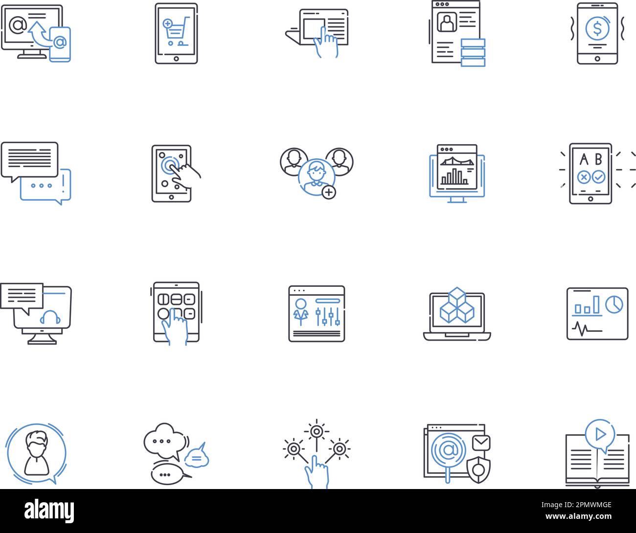 Content outline icons collection. Content, Writing, Information, Text ...