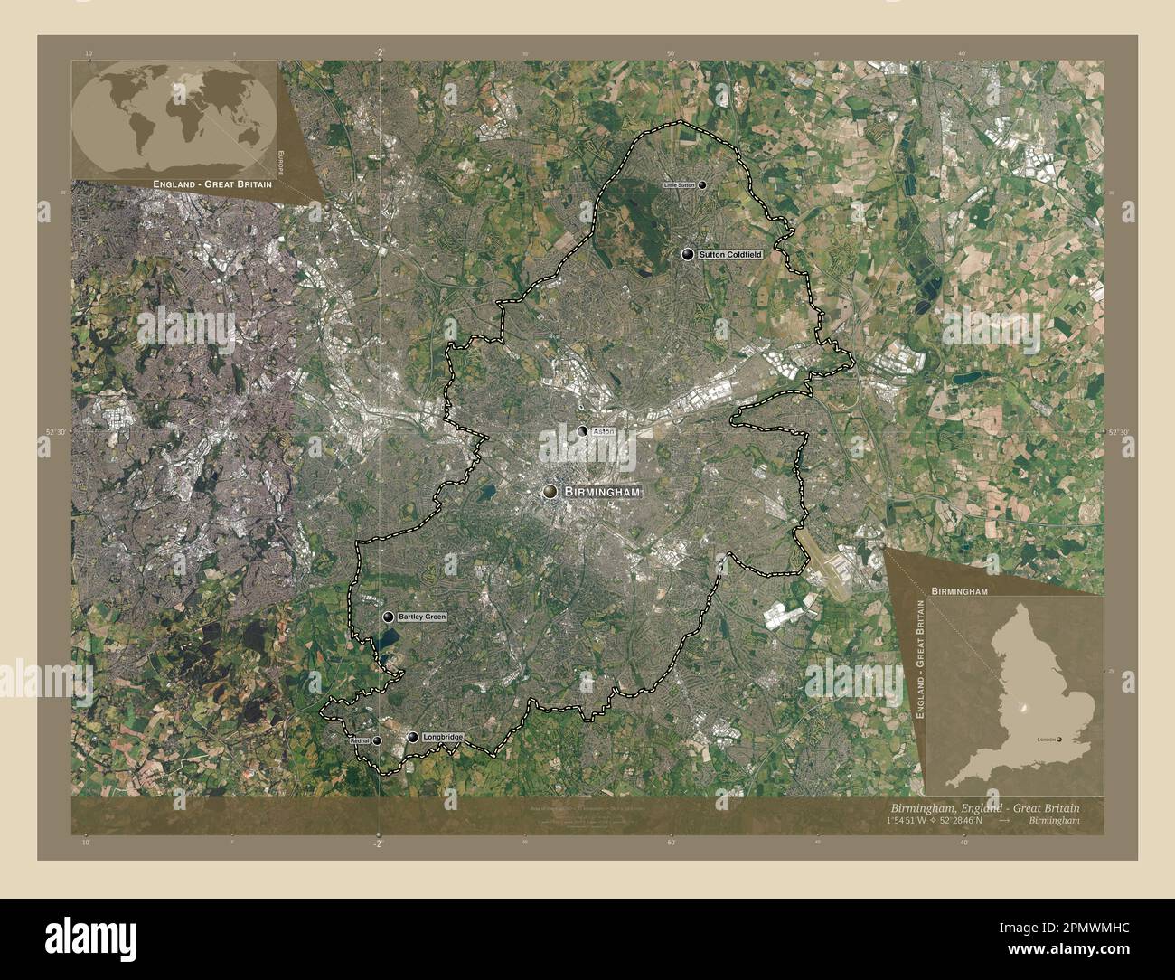 Birmingham, administrative county of England - Great Britain. High ...