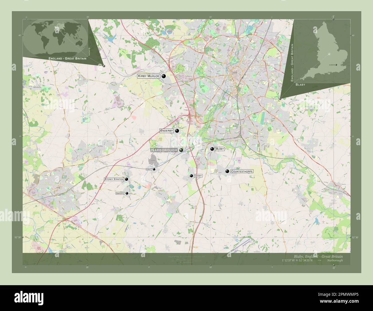 Blaby, non metropolitan district of England - Great Britain. Open ...