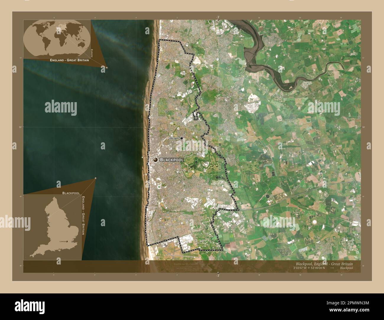 Blackpool, administrative county of England - Great Britain. Low ...