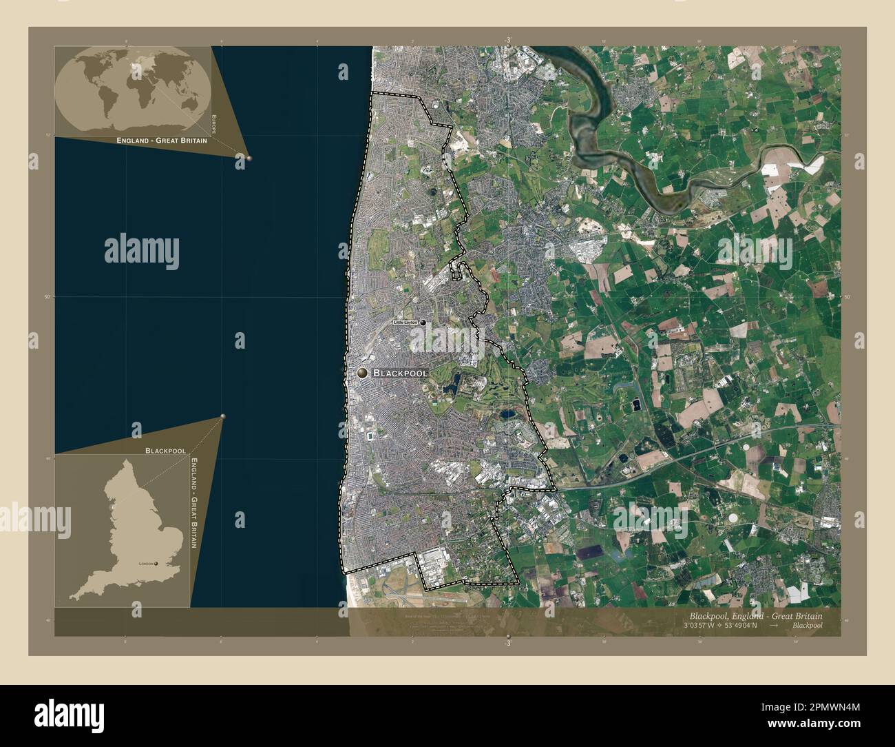 Blackpool, administrative county of England - Great Britain. High ...