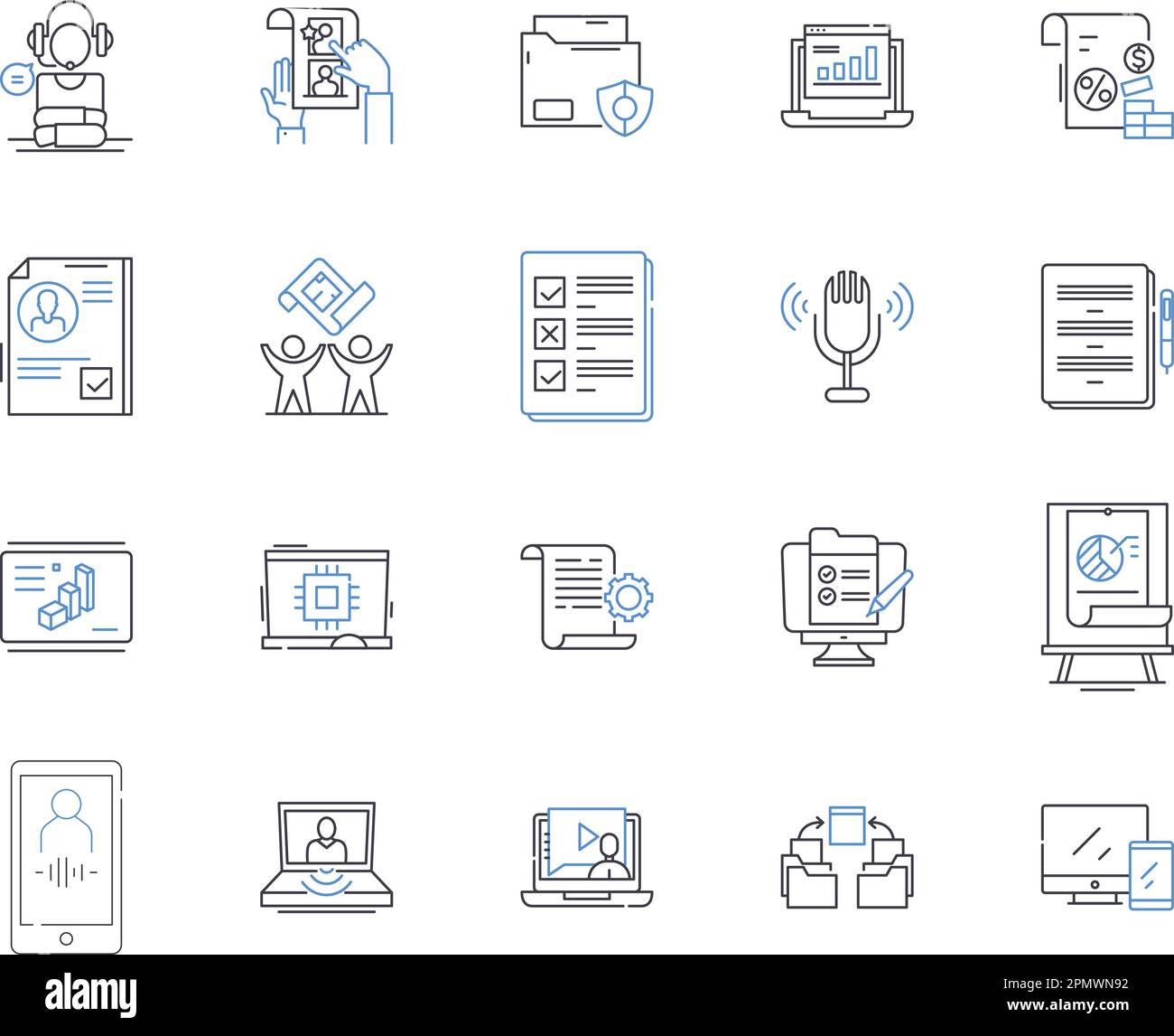news media outline icons collection. News, Media, Journalism ...