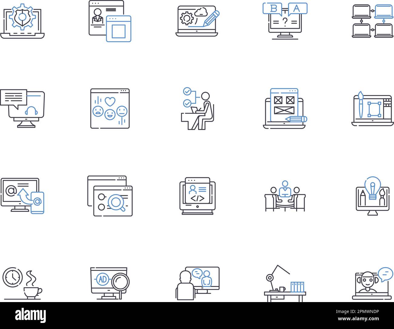 Network outline icons collection. Network, Internet, Wi-Fi, Ethernet ... Network outline icons collection. Network, Internet, Wi-Fi, Ethernet ...