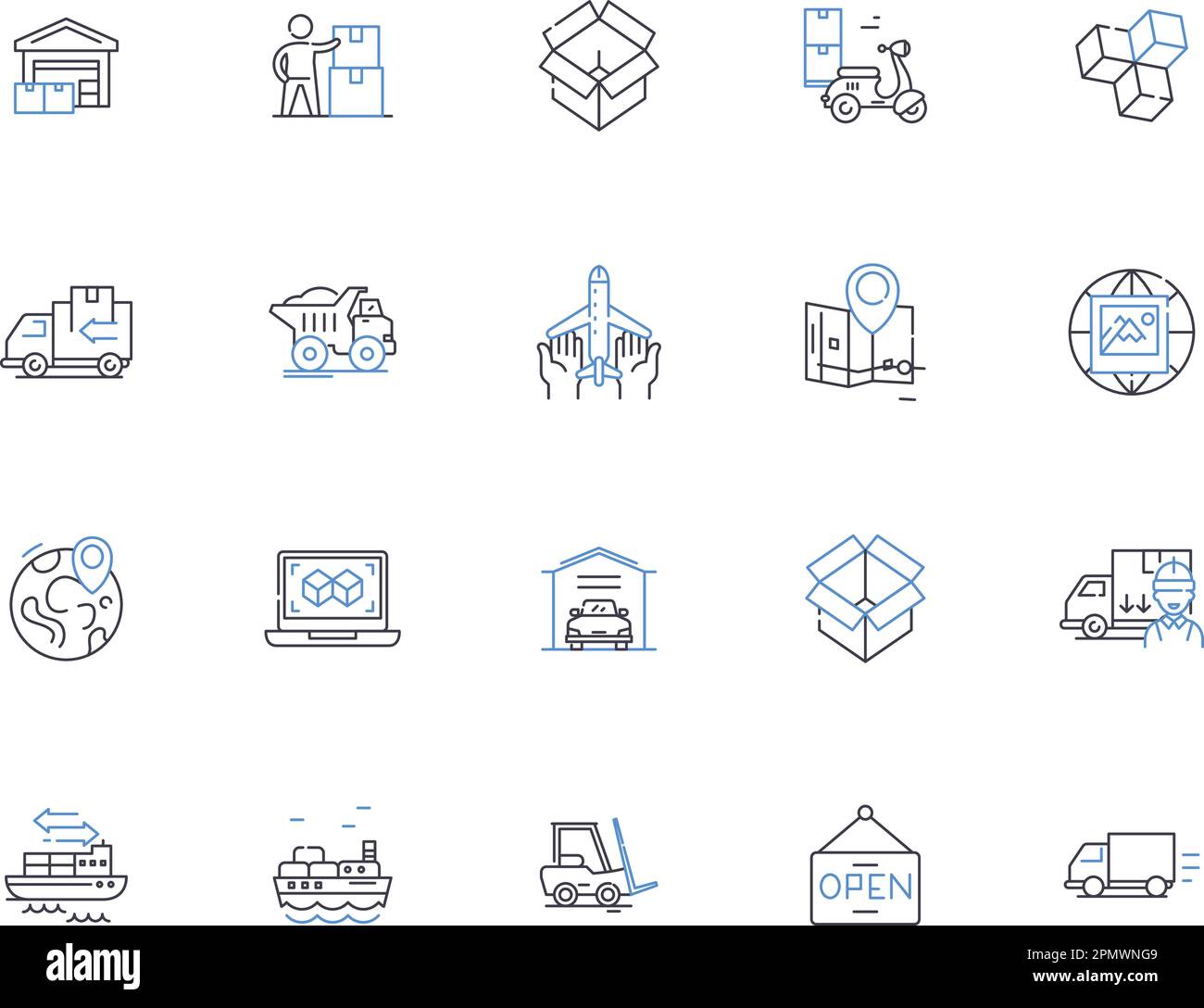 Express delivery outline icons collection. Express, Delivery, Fast ...