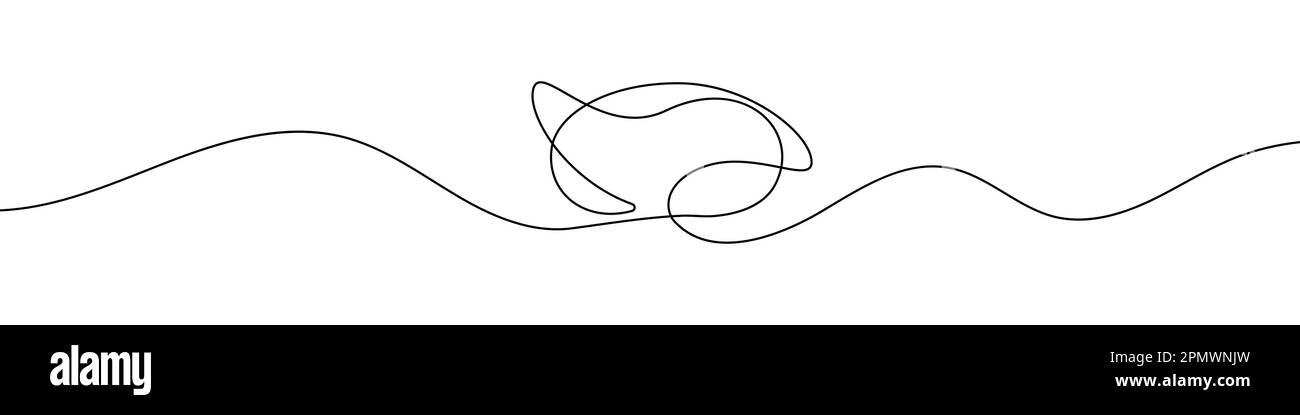 Abstract frame in continuous line drawing style. Line art of frame ...