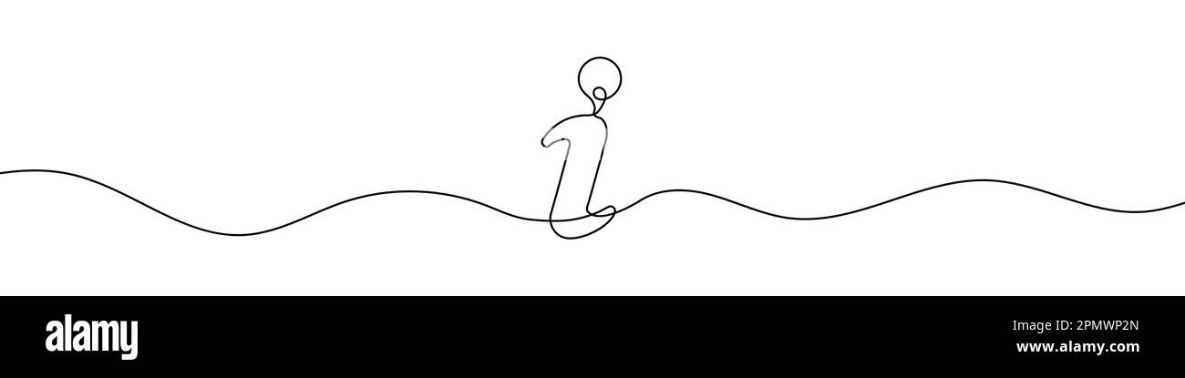 Information symboln in continuous line drawing style. Line art of ...