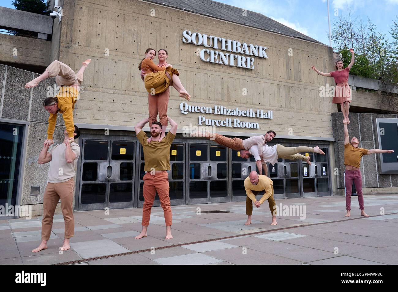 London, UK . 12 April, 2023 . Acrobats perform as Humans 2.0 by Circa ...