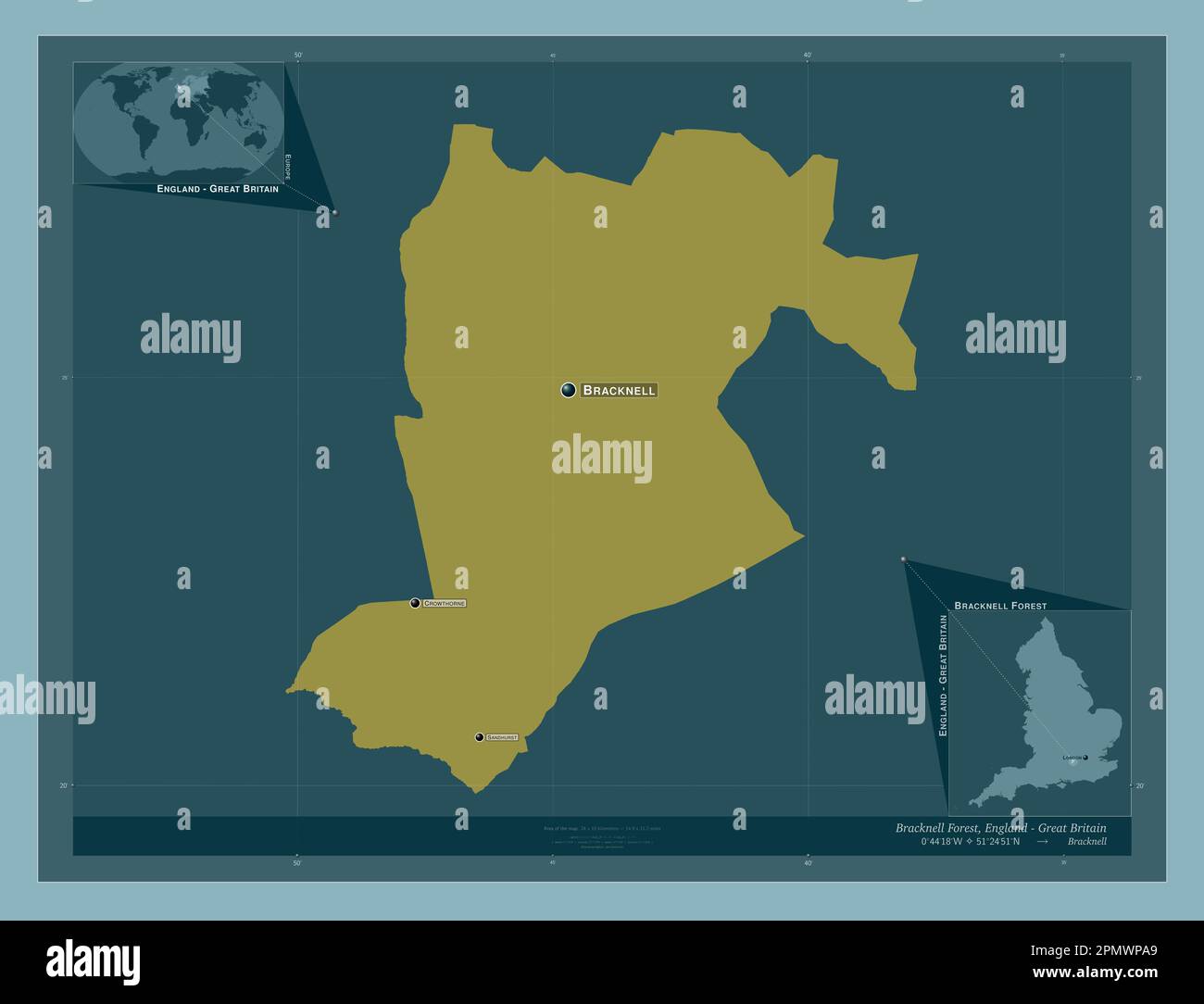 Bracknell map hi-res stock photography and images - Alamy