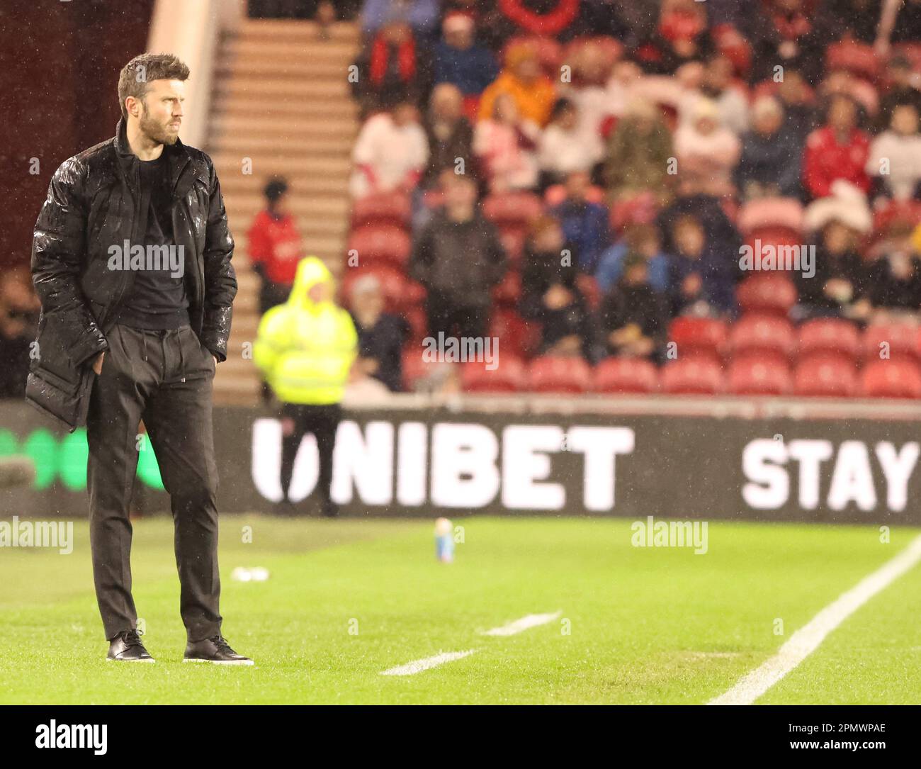 Michael Carrick manager of Middlesbrough reacts during the Sky Bet ...