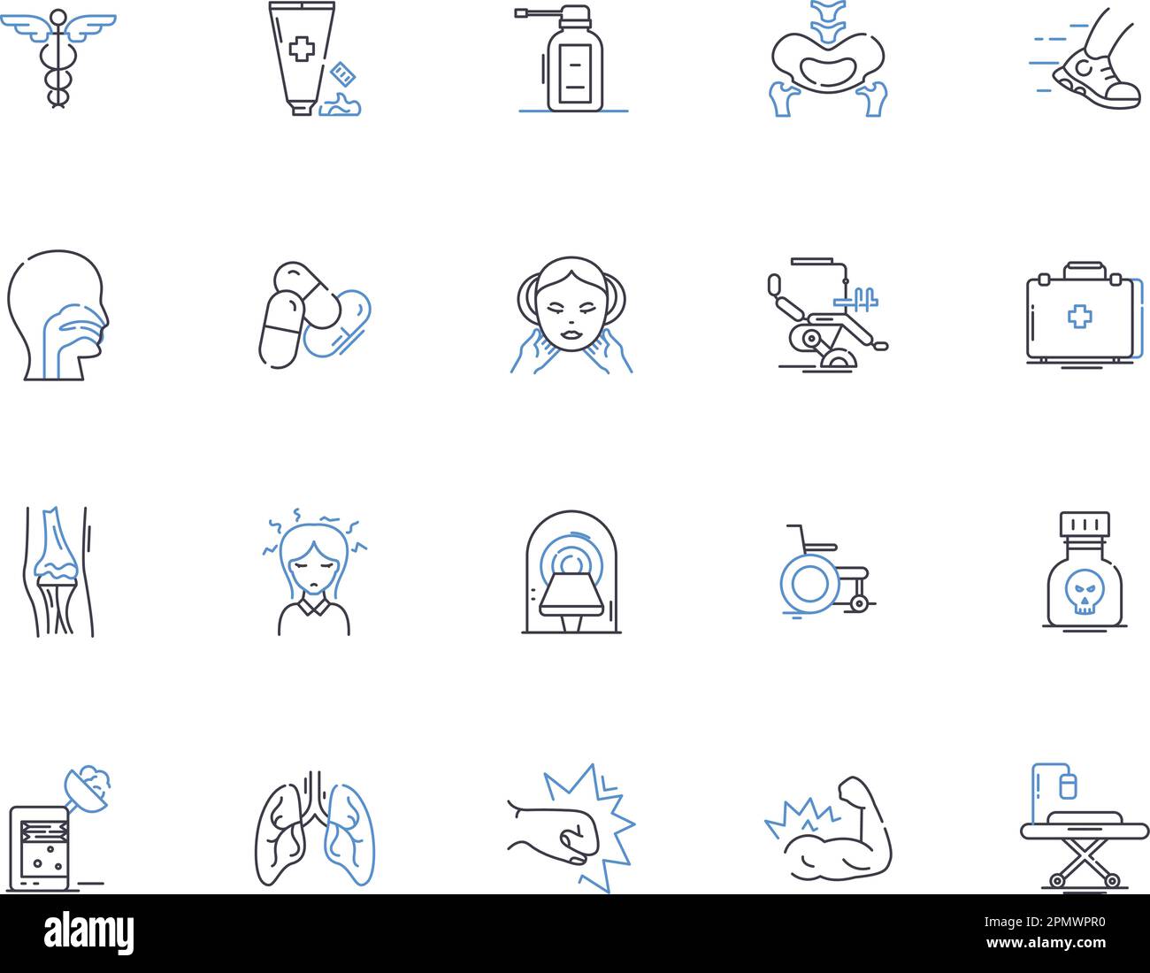 Healthcare outline icons collection. Medicine, Health, Treatment, Care ...
