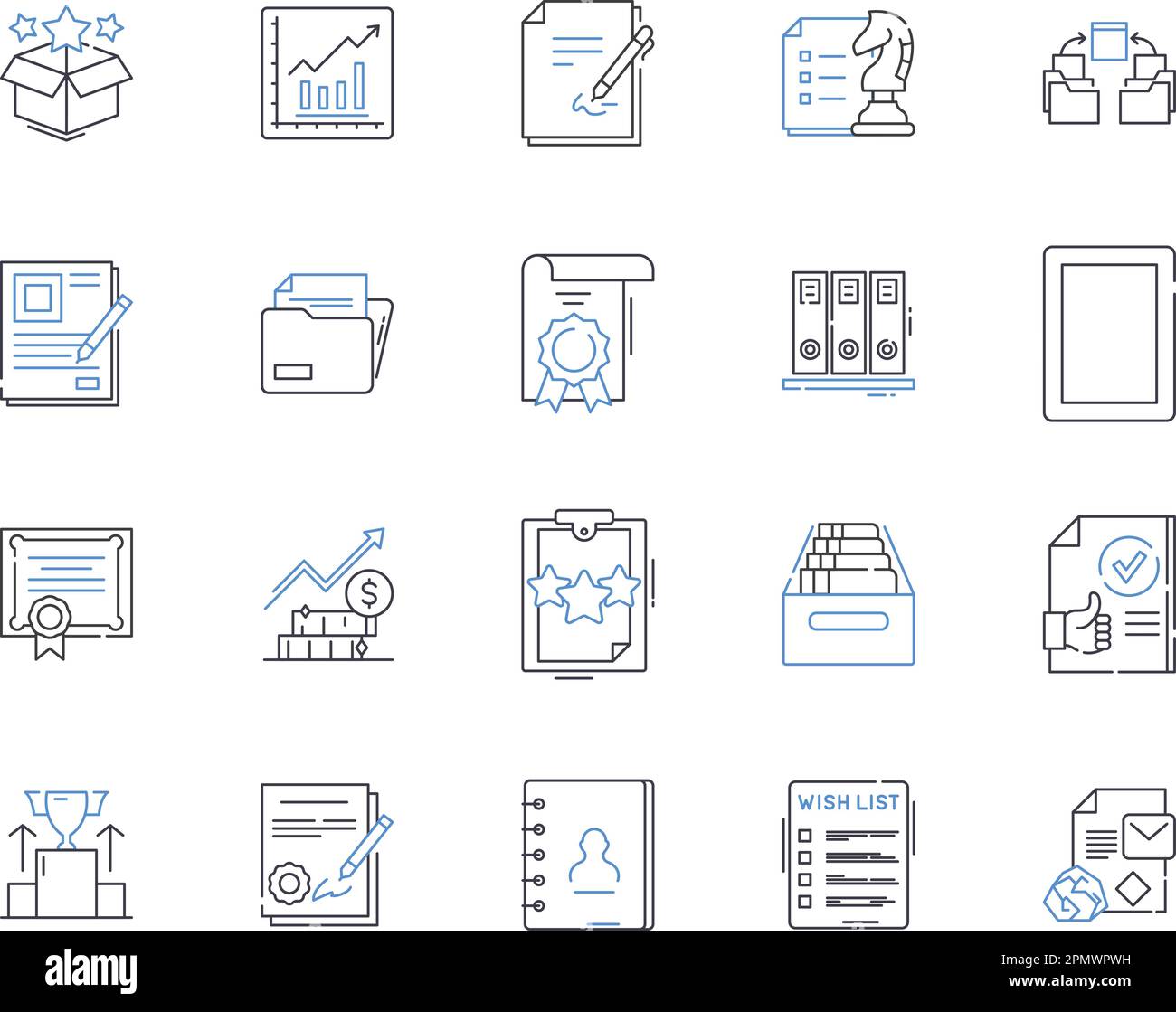 Paperwork outline icons collection. Forms, Documents, Records, Filing ...