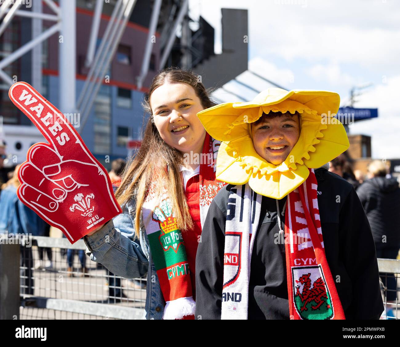 Wales Women fans ahead of the TikTok Women’s Six Nations match Wales vs ...