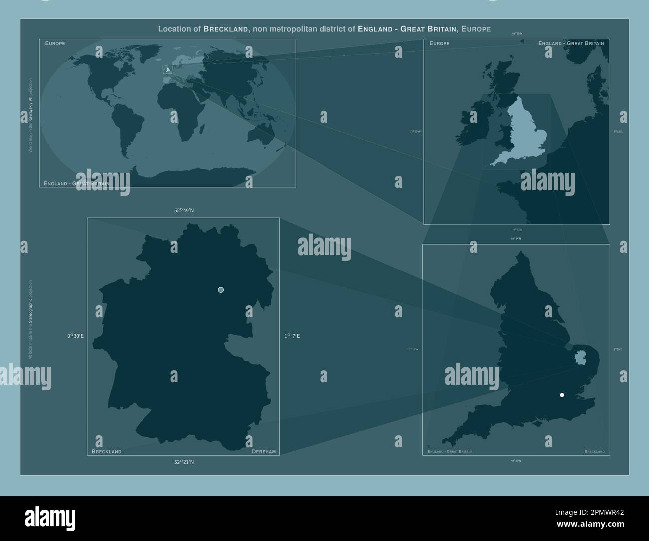 Breckland, non metropolitan district of England - Great Britain ...