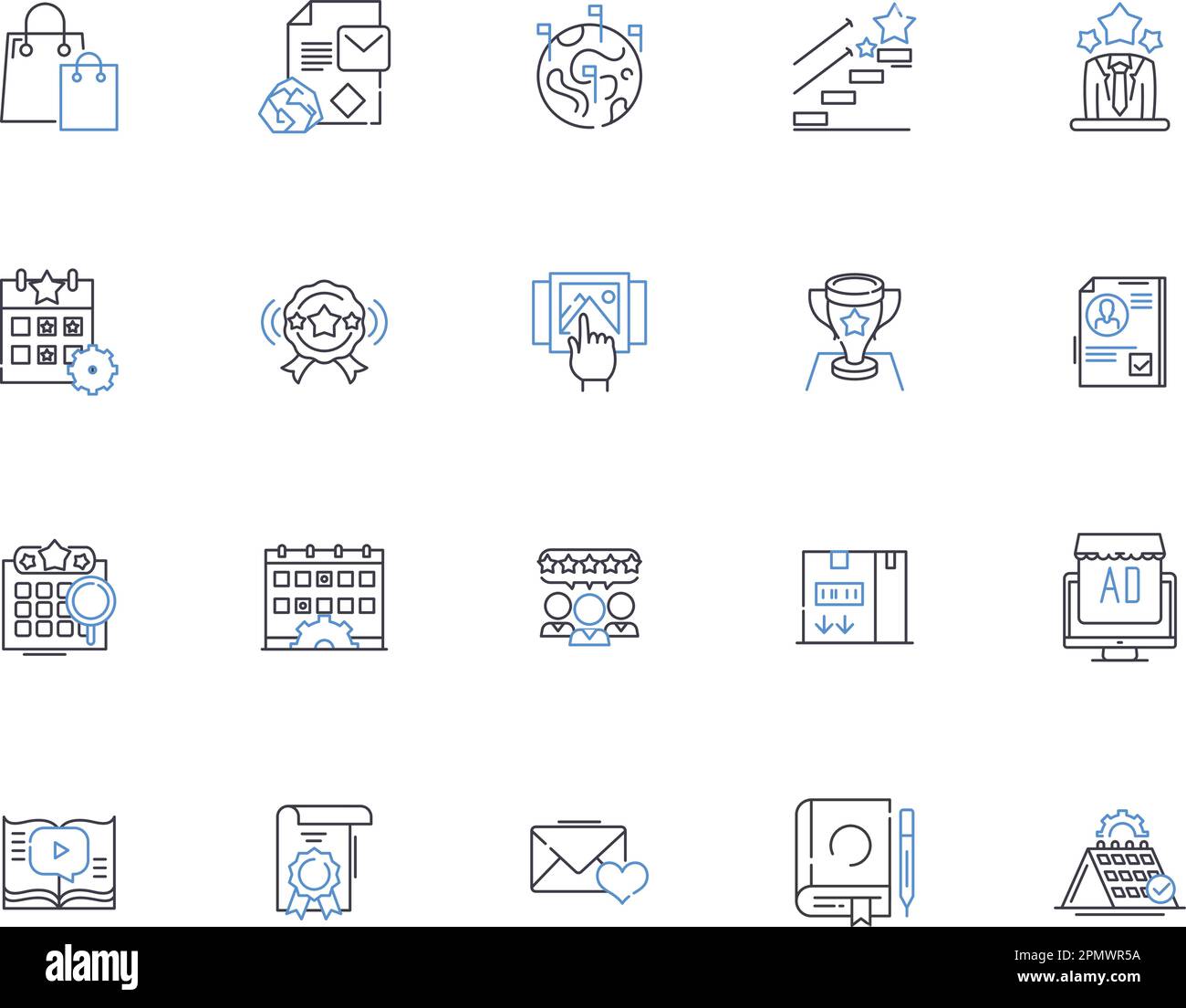 Branding outline icons collection. Branding, Identity, Image, Logo ...