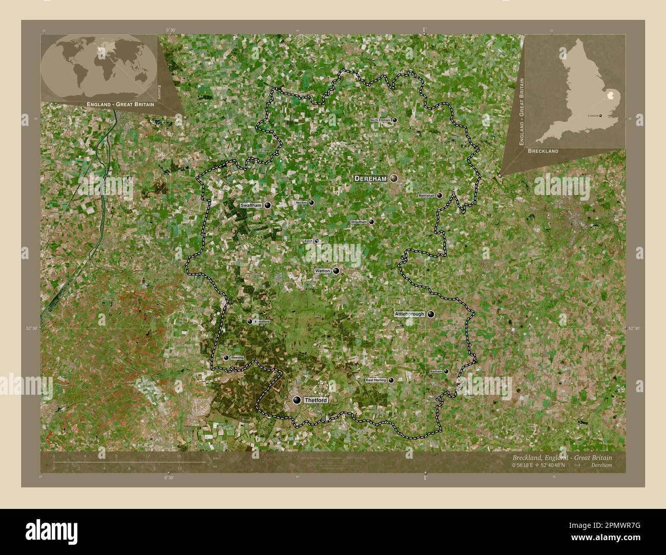 Breckland, non metropolitan district of England - Great Britain. High ...
