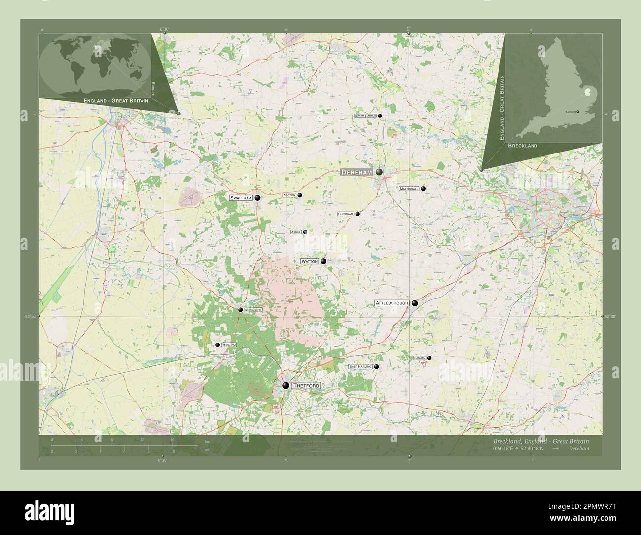 Breckland, non metropolitan district of England - Great Britain. Open ...