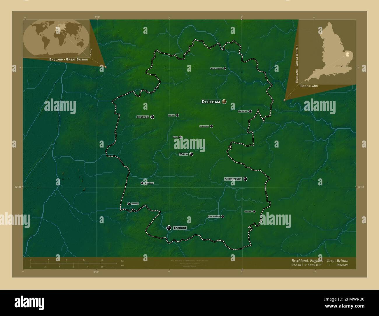 Breckland, non metropolitan district of England - Great Britain ...