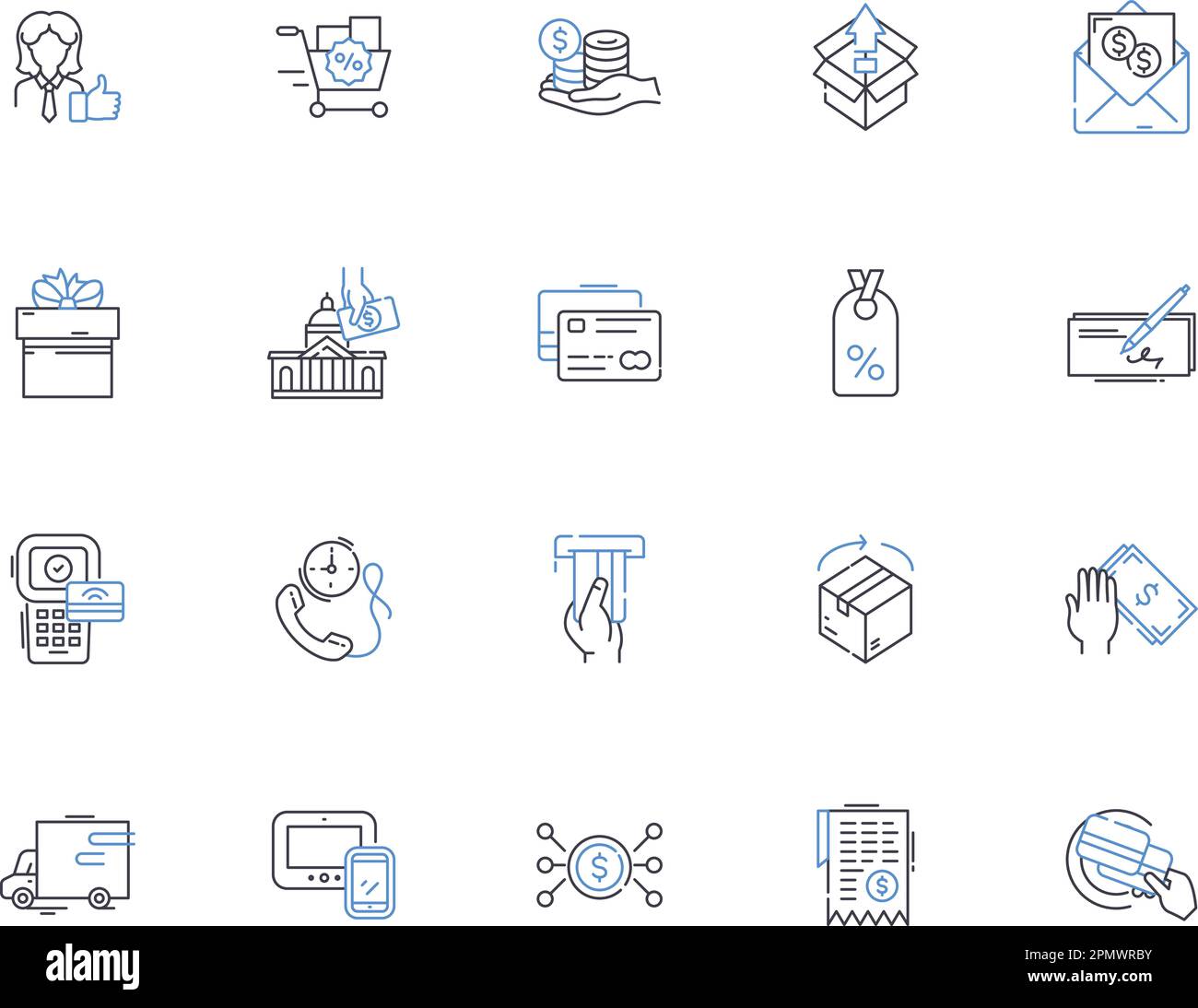 Customer Development outline icons collection. Customer, Development ...