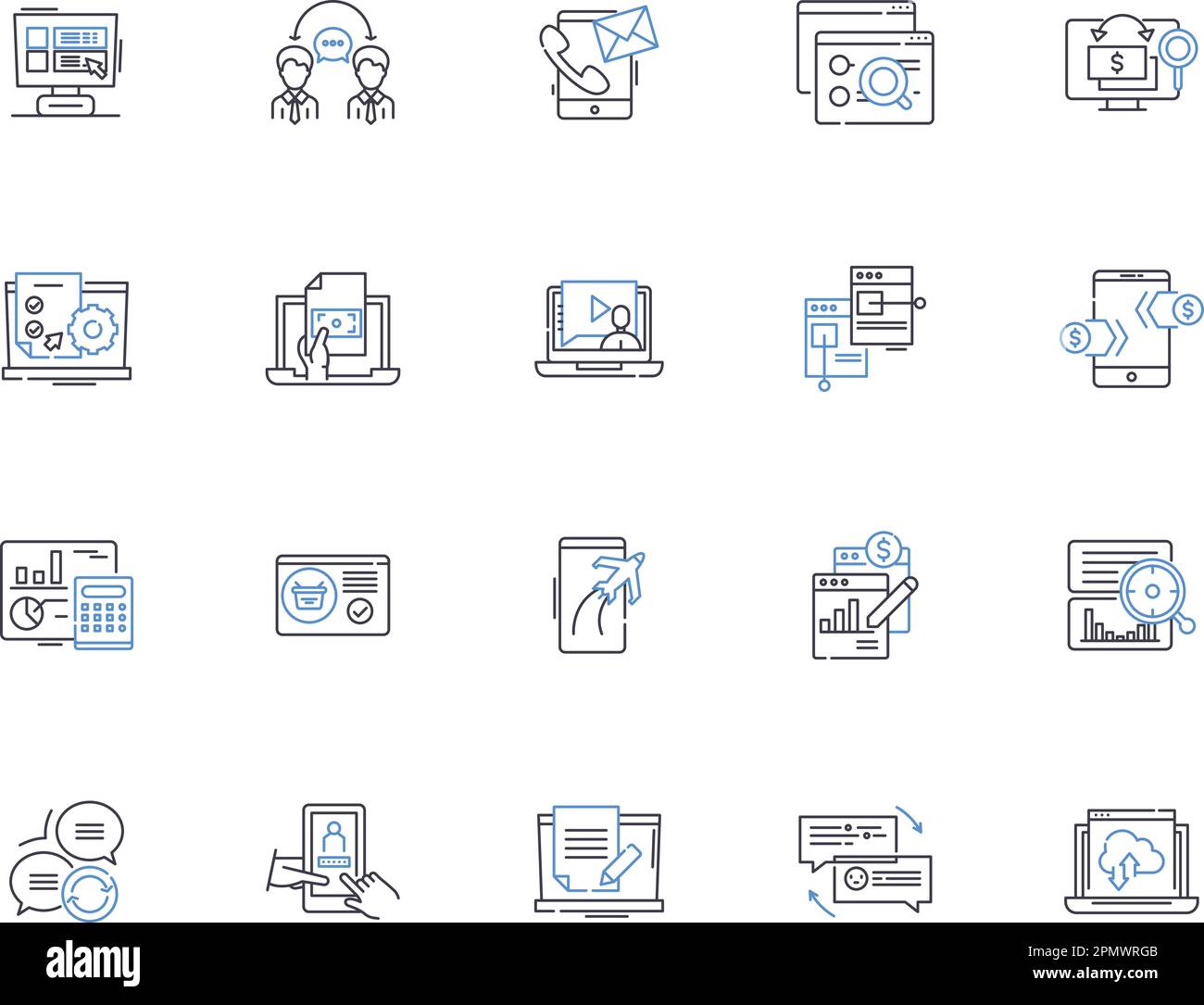 Content outline icons collection. Content, Writing, Information, Text ...
