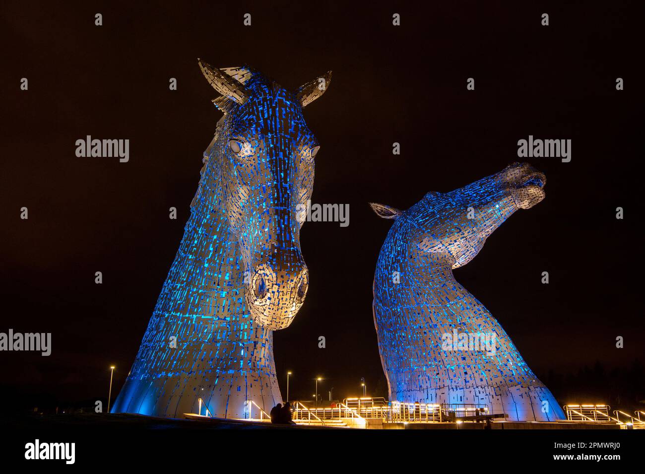 The Kelpies at night, Falkirk, Scotland Stock Photo - Alamy