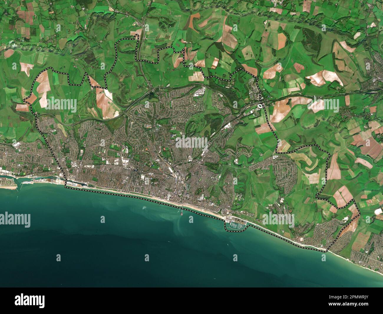Brighton and Hove, unitary authority of England - Great Britain. Low ...