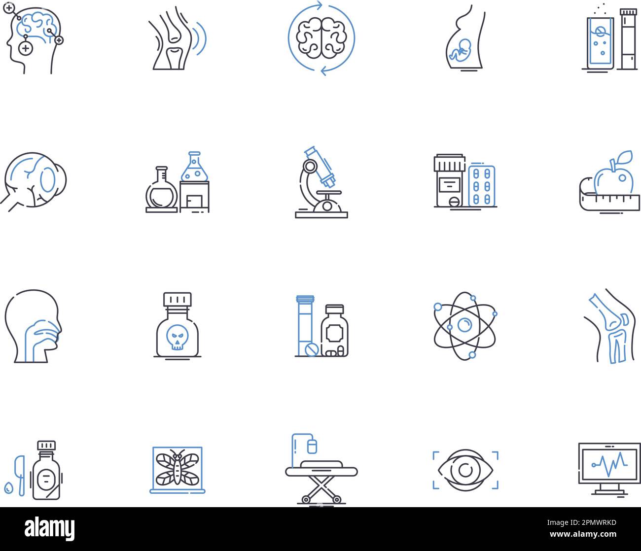 Clinic outline icons collection. Clinic, Medical, Healthcare, Therapy ...