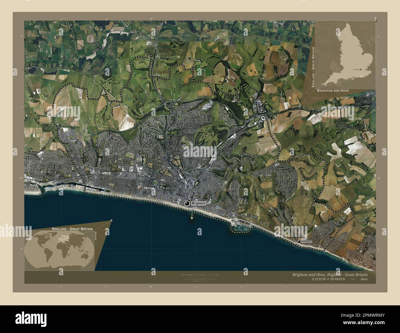 Brighton and Hove, unitary authority of England - Great Britain. High ...