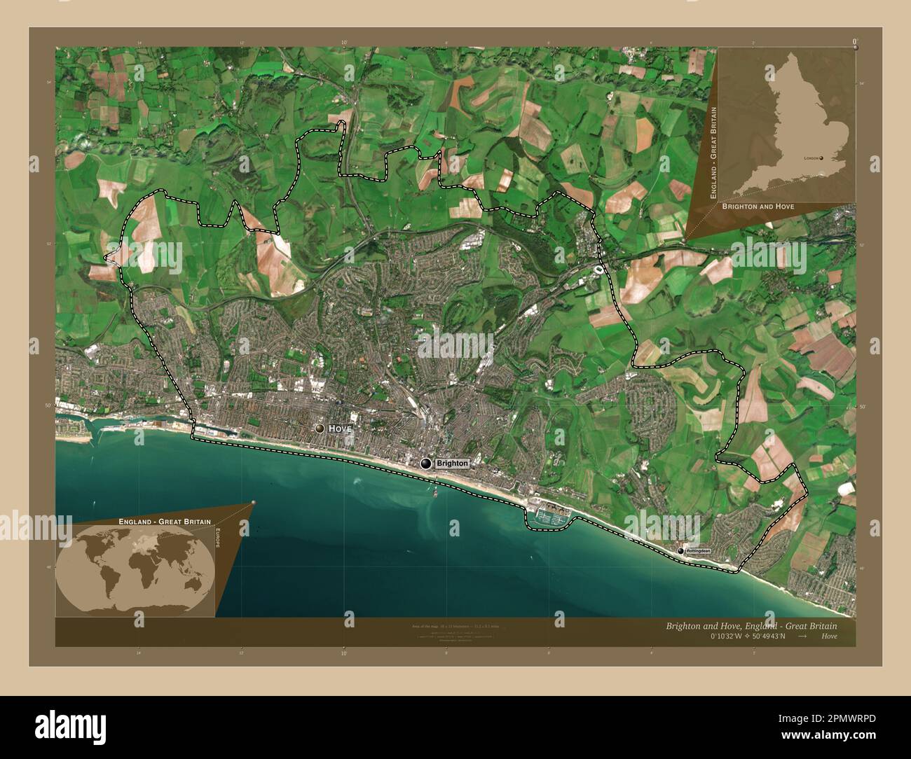 Brighton and Hove, unitary authority of England - Great Britain. Low ...