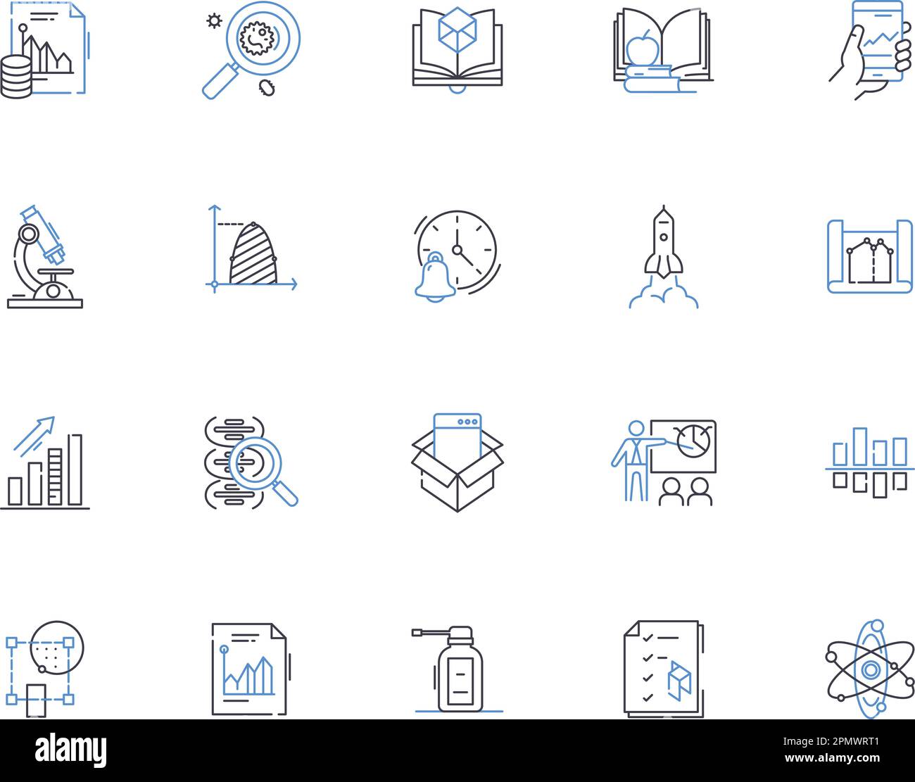 Science outline icons collection. Science, Physics, Chemistry, Biology ...