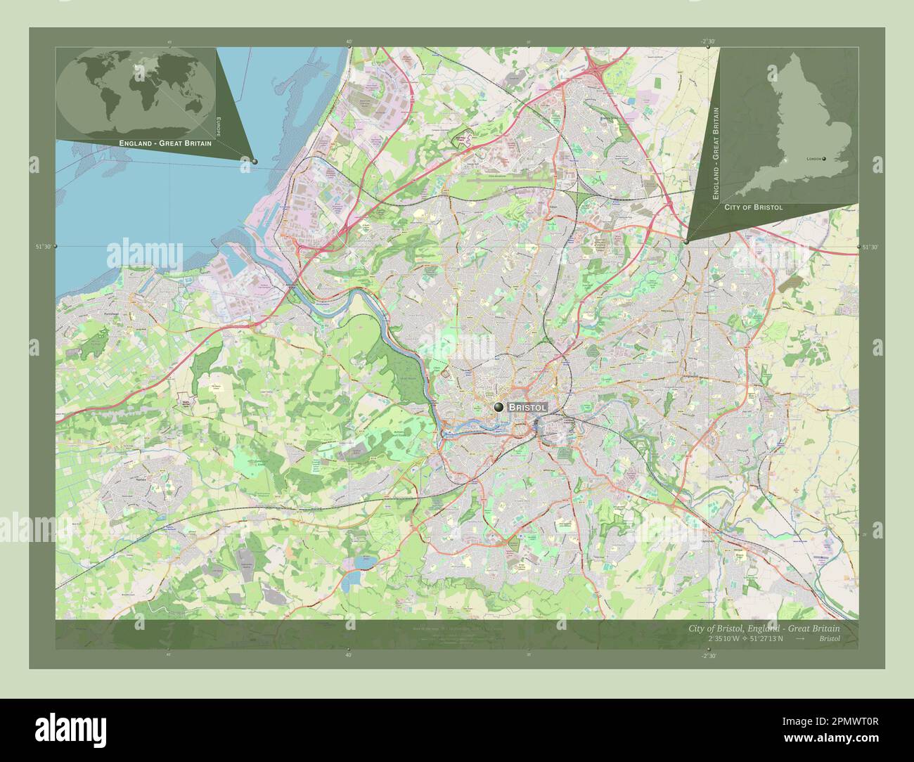 City of Bristol, unitary authority of England - Great Britain. Open ...